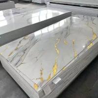 China WYC Modern 3D Marble PVC Wallpaper Glossy Gold Self-Adhesive Easy Peel Waterproof Bathroom Bedroom Wall Decor Classic Style for sale