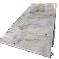China Glossy Pvc Ceiling Plate Carbon Crystal 1220 Floral Pattern Background Wall For TV for sale