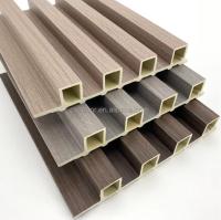 China 100% Recyclable Pvc Fluted Panel Oak School Acoustic Slat Wood Wall Panels for sale