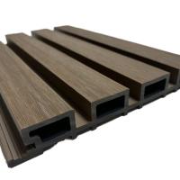 China Grille Outdoor Wall Panel Pvc Fluted Slat Wpc Exterior Wood Plastic Composite for sale