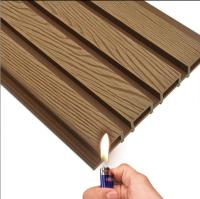 China Grille Outdoor Wall Panel Pvc Fluted Slat Wpc Exterior Wood Plastic Composite for sale