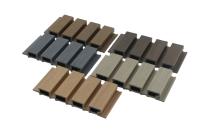 China Grille Outdoor Wall Panel Pvc Fluted Slat Wpc Exterior Wood Plastic Composite for sale