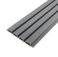 China Grille Outdoor Wall Panel Pvc Fluted Slat Wpc Exterior Wood Plastic Composite for sale