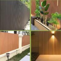 China Grille Outdoor Wall Panel Pvc Fluted Slat Wpc Exterior Wood Plastic Composite for sale