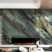 China PET Glossy Marble Bamboo Charcoal Board Veneer Marble Fiber Wall Panel Bamboo Charcoal  Board Bamboo Charcoal Solid Board for sale