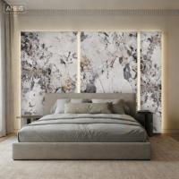 China PET Glossy Marble Bamboo Charcoal Board Veneer Marble Fiber Wall Panel Bamboo Charcoal  Board Bamboo Charcoal Solid Board for sale