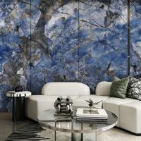 China PET Glossy Marble Bamboo Charcoal Board Veneer Marble Fiber Wall Panel Bamboo Charcoal  Board Bamboo Charcoal Solid Board for sale