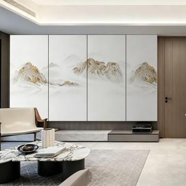 China Glossy Large Pvc Wall Panels Wood Grain Bamboo Charcoal 3mm Pvc Cladding for sale