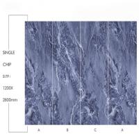 China Blue Indoor Pvc Room Wall Pvc Plastic Wall Panels 3d Decorative Tiles Cladding for sale