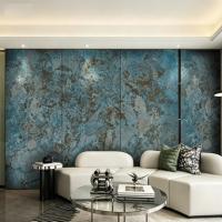 China Blue Indoor Pvc Room Wall Pvc Plastic Wall Panels 3d Decorative Tiles Cladding for sale