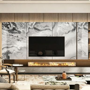 China Premium Waterproof PET PVC Wall Panel High Gloss Wear Resistant for Villa Office Hospital for sale