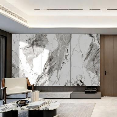 China Premium PET PVC Wall Panel High Gloss Wear Resistant Waterproof for Villa Hospital & Office Decoration for sale