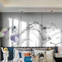 China Marble Fiber Pvc Panel Decoration WPC PET  3d Plastic Wall Panels for sale