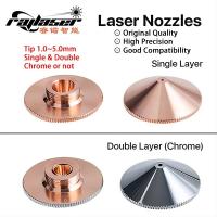 China Chrome/Copper Single Double Layer Fiber Laser Precitec Raytools Nozzle Weight KG 0.15 KG for sale