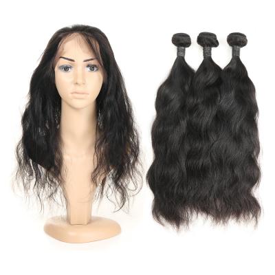 China Long Double Weft 360 Lace Frontal Closure Natural Wave Human Virgin Hair for sale