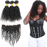 China 100 Unprocessed Virgin Malaysian Hair 3 Bundles Water Wave With Lace Frontal for sale