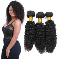 China Genuine Raw Virgin Curly Hair Bundles / Jerry Curly Hair Weave With Closure for sale