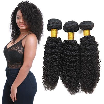 China Genuine Raw Virgin Curly Hair Bundles / Jerry Curly Hair Weave With Closure for sale