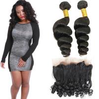 China 8A Grade Custom 360 Lace Frontal 2 Bundles Loose Tight Unprocessed Virgin Hair for sale