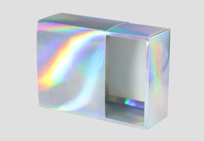 China Holographic Rainbow Magnetic Flip Top Box Cosmetic Packaging Custom Logo Printing Eco-Friendly Cardboard Kraft Paper for sale