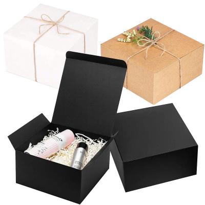 China Custom Square Gift Boxes with 2mm Reinforced Walls - Natural Kraft, White & Matte Black Packaging Options for sale