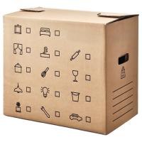China 49cm Foldable Moving Box with 30kg Capacity and 5mm Double-Wall Corrugation - No Tape Assembly Required for sale