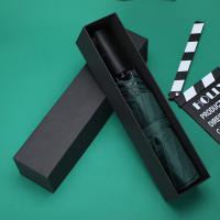 China Custom 34cm Rectangular Corrugated Umbrella Gift Box - Black Packaging with Logo Printing Options for sale