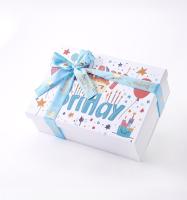 China Custom Birthday Folding Gift Box with Blue Bow - Paper Packaging for Parties, 6-Step Quality Control, Custom Sizes for sale
