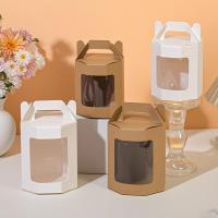 China Custom Octagon Gift Box with Clear Window - White/Kraft Paper, 8-Sided Design for Candies, Cookies & Flowers for sale