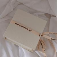 China Custom Ribbon Tied Gift Boxes with Satin Bow Closure - White Cardboard Material for Jewelry & Cosmetics Packaging for sale