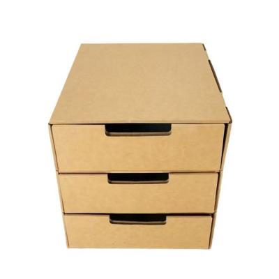 China Custom Corrugated Drawer Packaging Box with Foil Stamping - Kraft Paper Carton with ±0.5mm Die-Cut Accuracy for sale