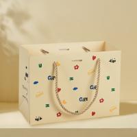 China Custom 23cm Kraft Paper Tote Bag with Cartoon Design - 18×10×23cm Size, Brand Logo Printing Options for sale