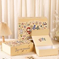 China Custom Magnetic Closure Gift Box with Playful Animal Graphics - White Cardboard Material, 3 Graduated Sizes for sale