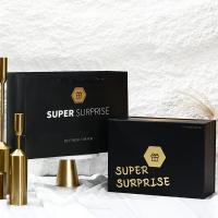China Custom Double Opening Rigid Paper Gift Box with Gold Foil Stamping for Perfume and Watches for sale