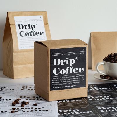 China 10cm Custom Drip Coffee Packaging Box - Kraft Paper Folding Carton with 10×10×13cm Size for sale