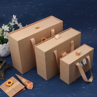 China Custom Drawer-Type Kraft Paper Packaging Boxes 17×12×6cm to 27×20×9cm for Skincare & Cosmetics for sale