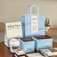 China Custom Rectangular Cake Packaging Boxes 10x10x10cm & 15x10x10cm with Logo Printing for Bakeries for sale