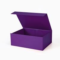 China Royal Purple Custom Gift Box with One-Piece Flip Top Design - Premium Hard Cardboard Packaging with Custom Logo Printing for sale