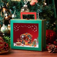 China Custom Festive Window Christmas Gift Box with Transparent Display - Red/Green Options & Magnet Closure for Holiday Packaging for sale