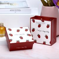 China Custom Strawberry Holiday Gift Box & Bag Set - Premium Cardboard Packaging for Cosmetics & Scarves with Custom Sizes for sale