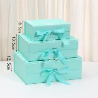 China Custom Rigid Magnetic Flip Gift Box 30x20x10cm White Cardboard With Ribbon For Wig Packaging & Luxury Gifts for sale