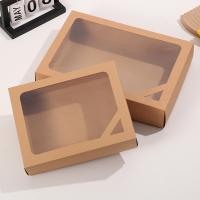 China Custom Kraft Paper Gift Box with Transparent Window for Towels - Recycled Material, CMYK Printing, Custom Sizes for sale