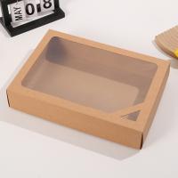 China Custom Kraft Paper Gift Box with Transparent Window for Towels - Recycled Material, CMYK Printing, Custom Sizes for sale