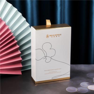 China Custom Printed Drawer-Style Gift Box White Cardstock 200gsm Packaging for Towels Socks Cosmetics Jewelry Tea Sets for sale