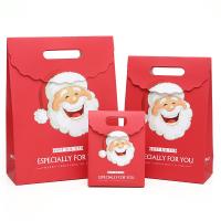China Kraft Paper Christmas Gift Bag with PVC Window 24x10x32cm Customizable for sale