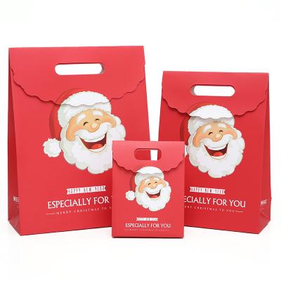 China Kraft Paper Christmas Gift Bag with PVC Window 24x10x32cm Customizable for sale
