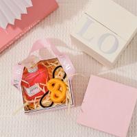 China Custom Dual Color Sky Earth Gift Box Set Pink Blue Silver Embossing Cosmetic Packaging 2 Sizes for sale