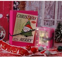 China Eco Friendly Vintage Green Christmas Gift Box Set 3 Sizes Recycled Kraft Cardboard with Jute Twine Custom Logo for sale