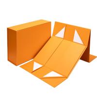 China Custom One-Piece Foldable Magnetic Flip-Top Gift Box 200x150x50mm with Gold Foil Logo for sale