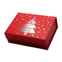 China Modern Christmas Gift Box Set Magnetic Closure Foldable Packaging Festive Tree Star Pattern Empty Boxes for sale